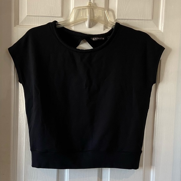 Athleta | Tops | Athleta Black Top Boxy Waist Length Size Small | Poshmark